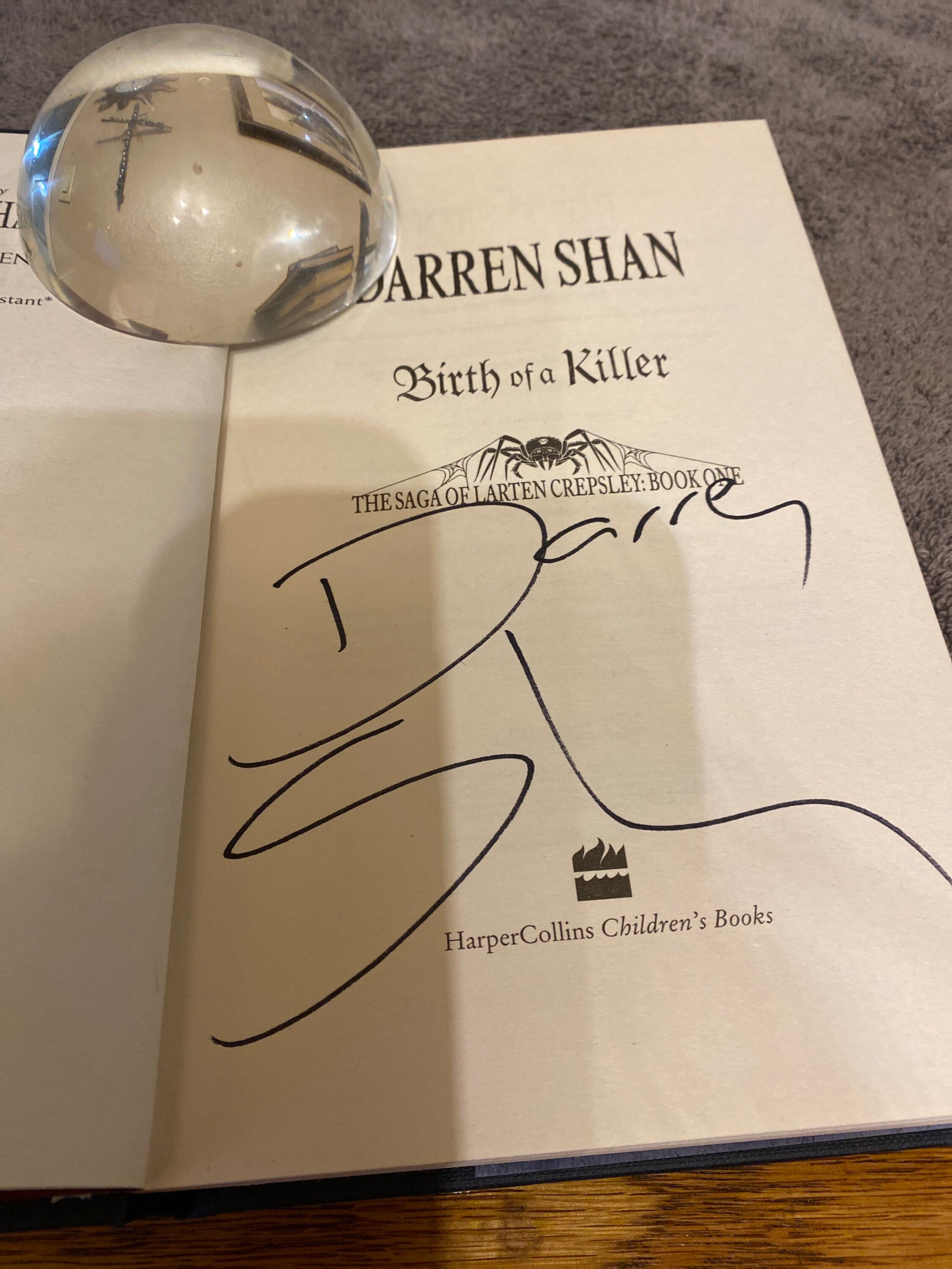 Birth of a Killer, Darren Shan, Signed Book - Etsy