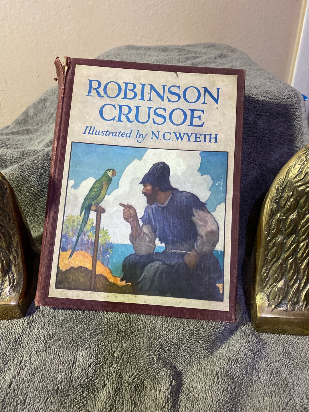 Robinson Crusoe, Daniel Defoe, Color Illustrated by N. C. WYETH - Etsy