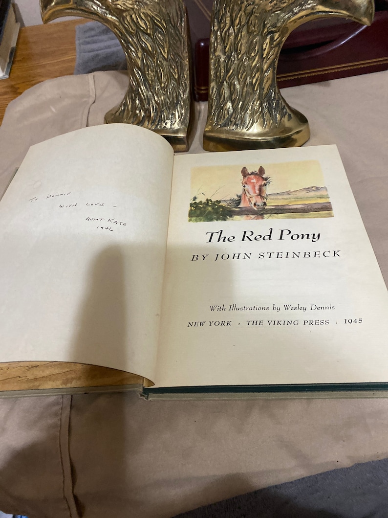 The Red Pony, by John Steinbeck, 1945 First Illustrated Edition - Etsy