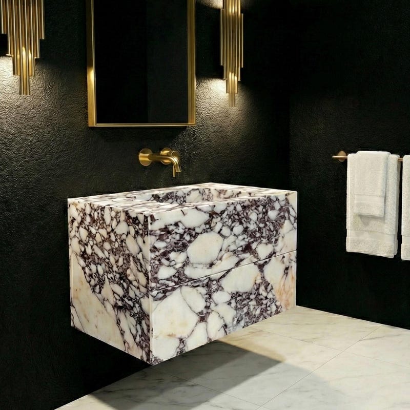 Stone Sink Floating Cabinet - Etsy