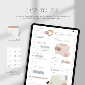 Transparent Digital Planner Stickers: Minimalist Student Stickers (PNG ...