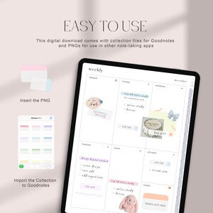 Pastel Transparent Digital Planner Stickers, Student Stickers for Ipad ...