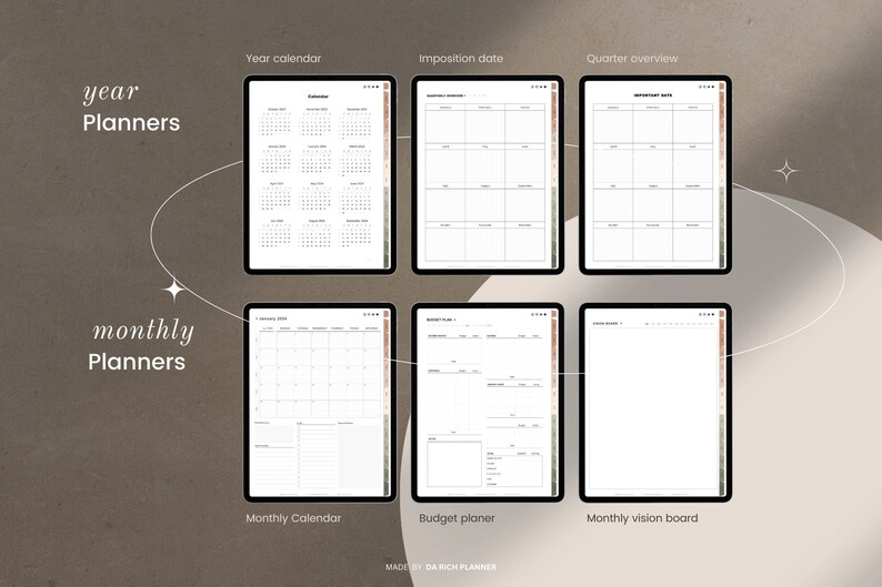 Boho Digital Planner 2024, Goodnotes, Notability for iPad & Tablet ...