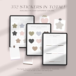 Transparent Digital Planner Stickers: Minimalist Student Stickers (PNG ...