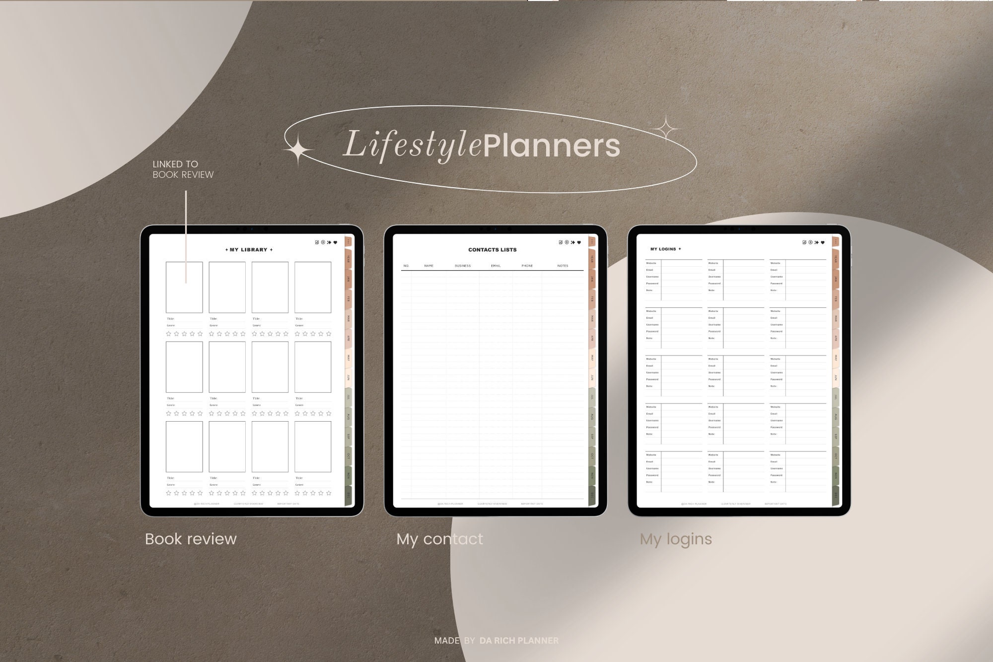 Boho Digital Planner 2024, Goodnotes, Notability for iPad & Tablet ...