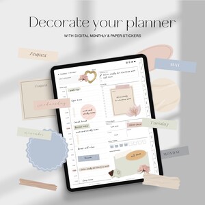 Months & Weekdays Digital Planner Stickers, Student Stickers for Ipad ...