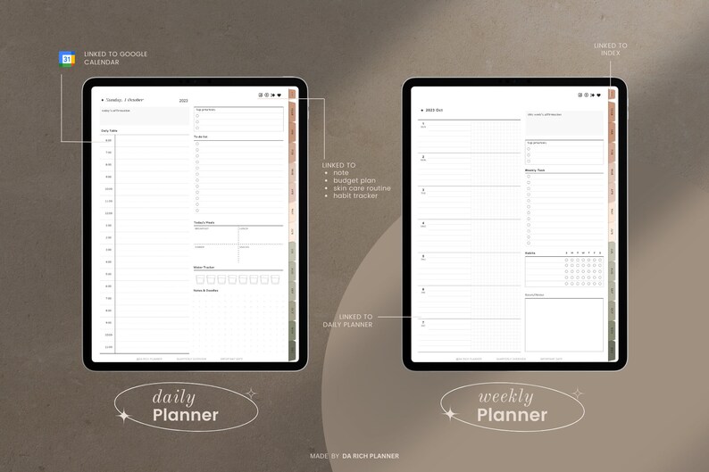 Boho Digital Planner 2024, Goodnotes, Notability for iPad & Tablet ...