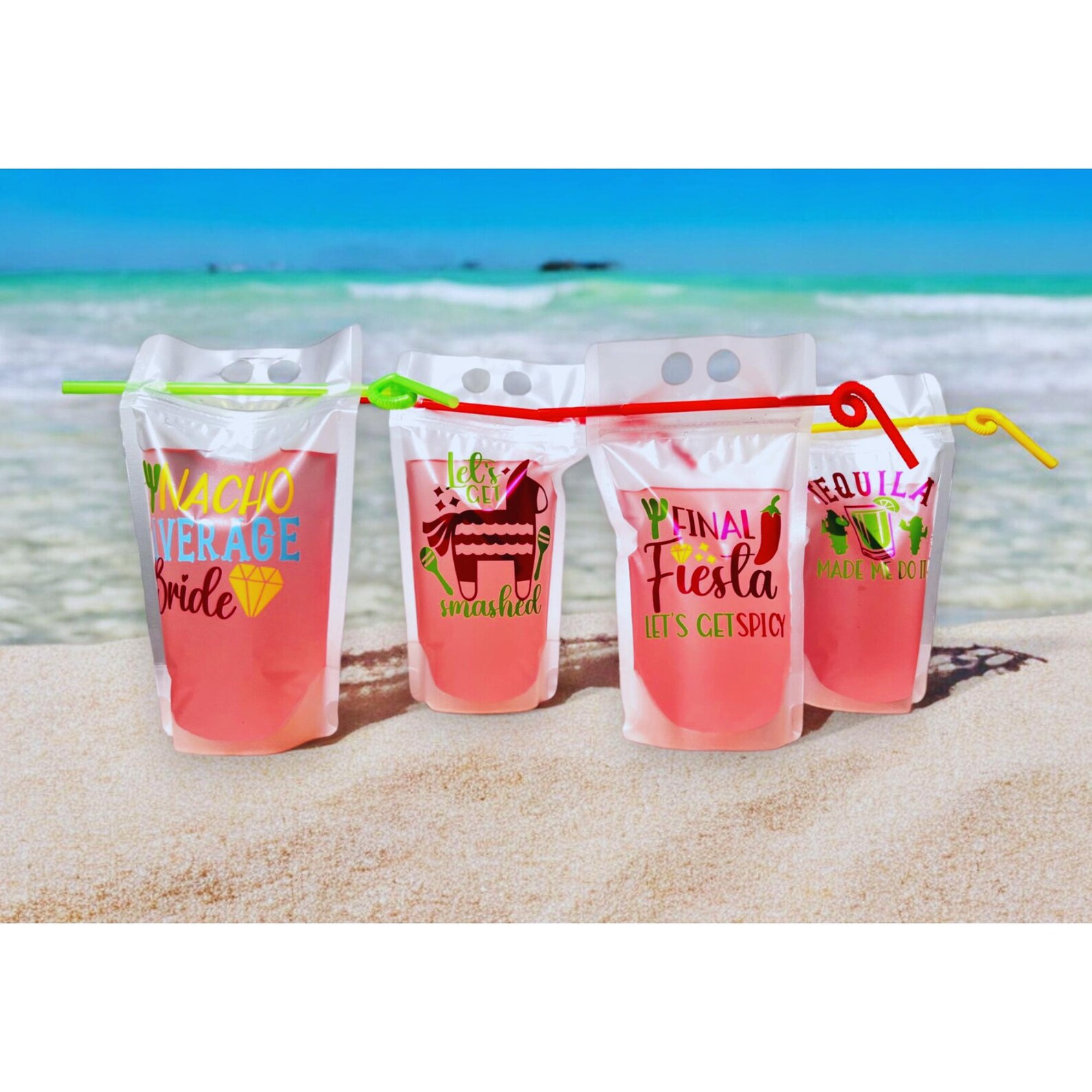 Bachelorette Party Drink Pouches 8 Ct | Bach Cups, Bridesmaid Names ...