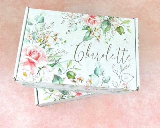 Personalized Gift Box Empty Custom Gift Box Floral Gift Box - Etsy