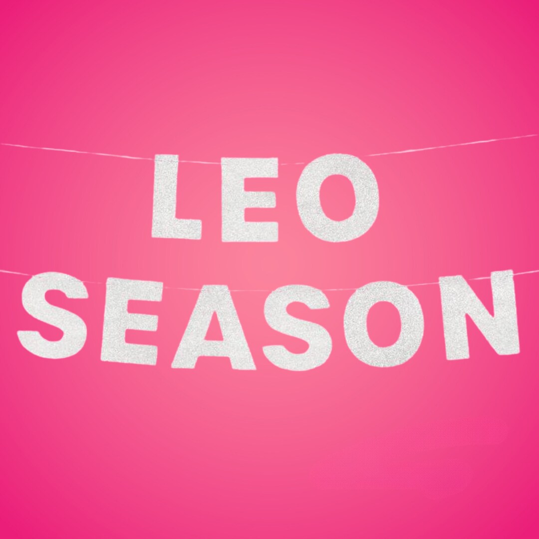 Leo Season Birthday Party Glitter Banner - 5 Ft. | Zodiac Leo ...