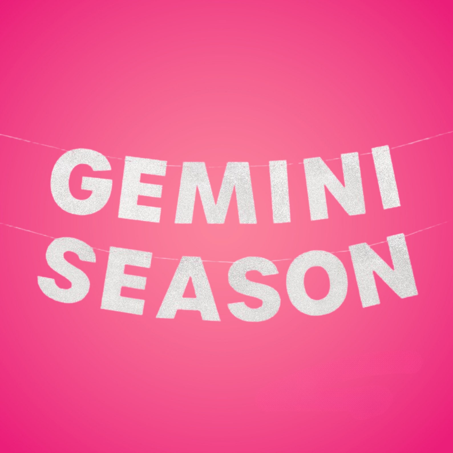 Gemini Season Birthday Party Glitter Banner - 5 Ft. | Zodiac Gemini ...