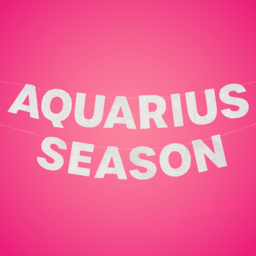 Aquarius Season Birthday Party Glitter Banner - 5 Ft. | Zodiac Aquarius ...
