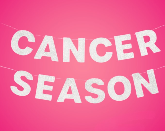 Cancer Season Birthday Party Glitter Banner 5 Ft. Zodiac Cancer ...