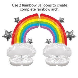 52" Rainbow Cloud Balloon *air Only*, Airloonz Balloon, Rainbow ...