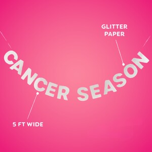 Cancer Season Birthday Party Glitter Banner - 5 Ft. | Zodiac Cancer ...