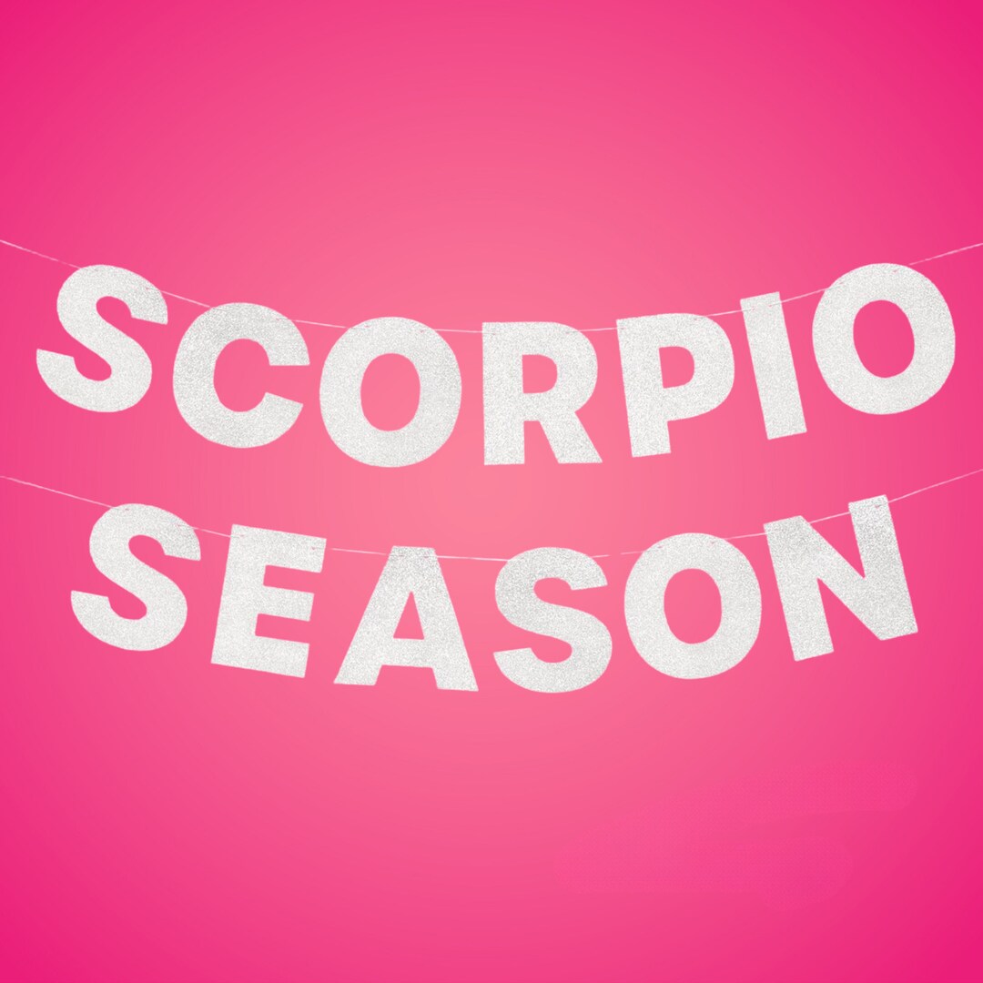 Scorpio Season Birthday Party Glitter Banner - 5 Ft. | Zodiac Scorpio ...