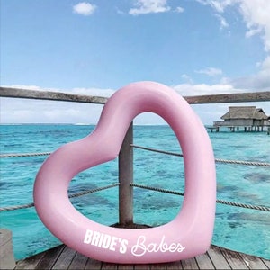 Bachelorette Party Decor Bachelorette Pool Float Personalized Heart Float Pink Beach ...