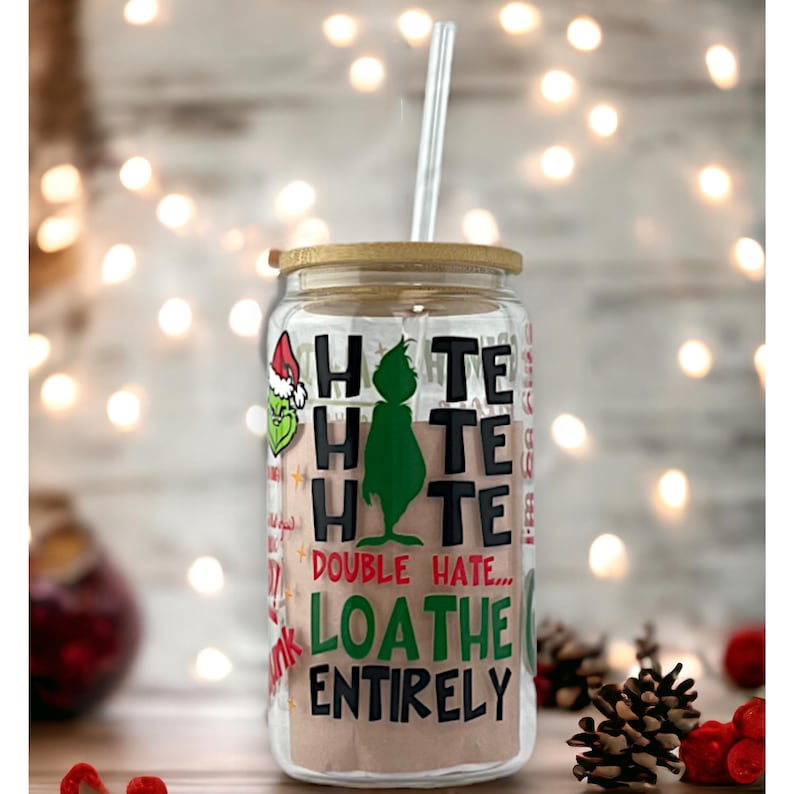 Pink Grinch Iced Coffee Cup | Unique Grinchmas Gift | in My Boujee ...