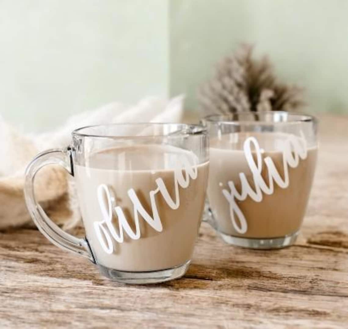 Personalized Coffee Mug, Custom Mugs, Glass Mug With Name, Personalized ...