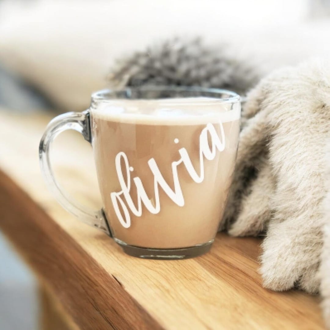 Personalized Coffee Mug, Custom Mugs, Glass Mug With Name, Personalized ...