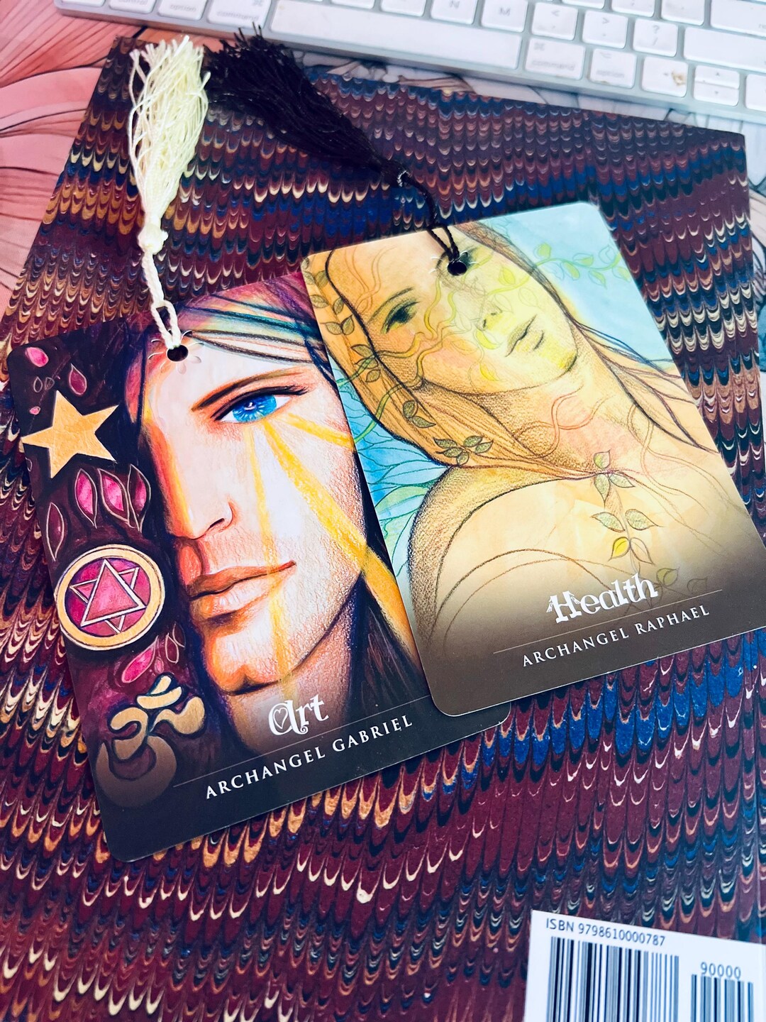Archangel Oracle Bookmarks | 2 Bookmarks With Tassels | Tarot Book ...