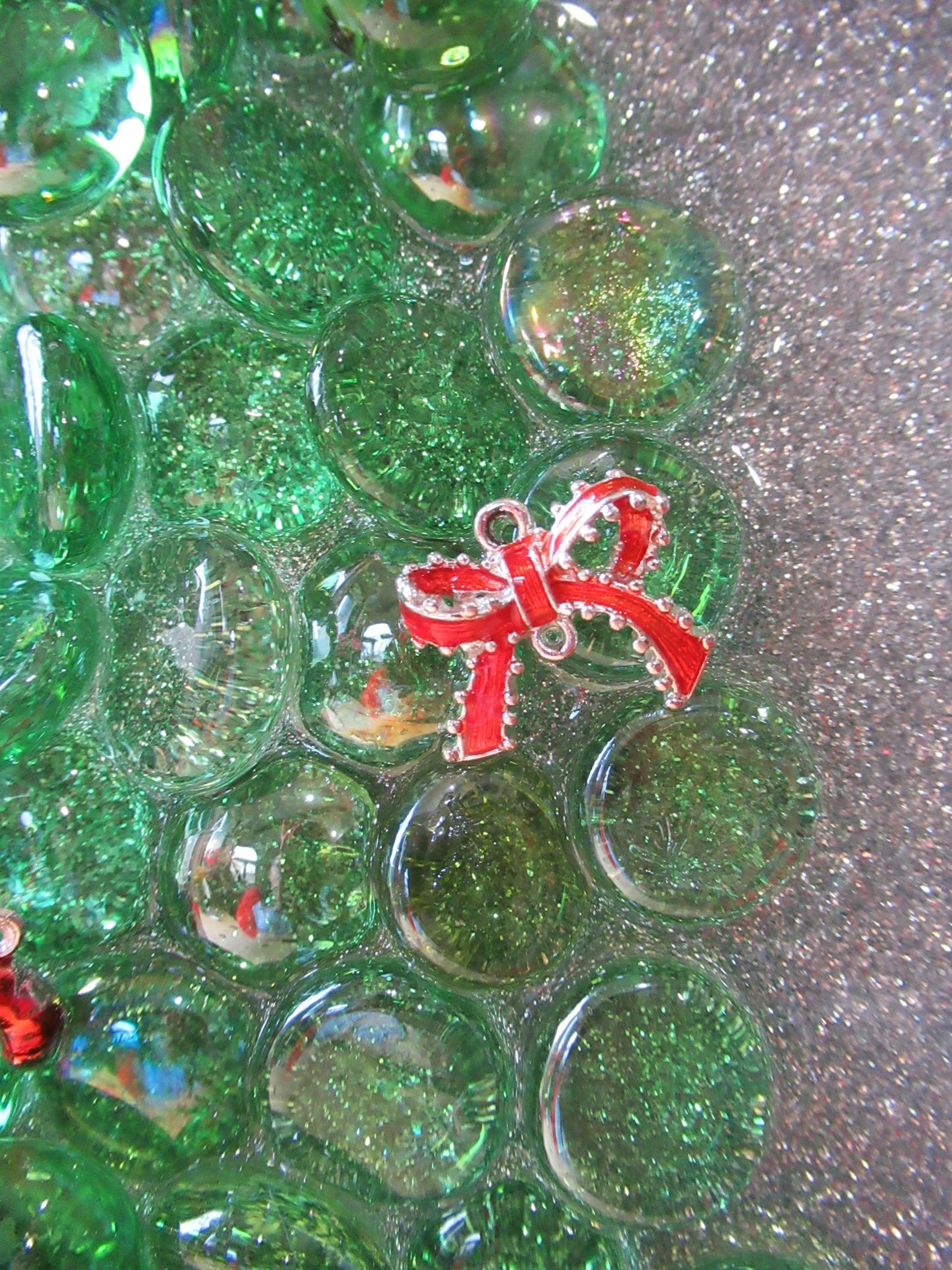 Glass Bead Christmas Tree Wall Art | Handmade Holiday Decor (21"x10 ...