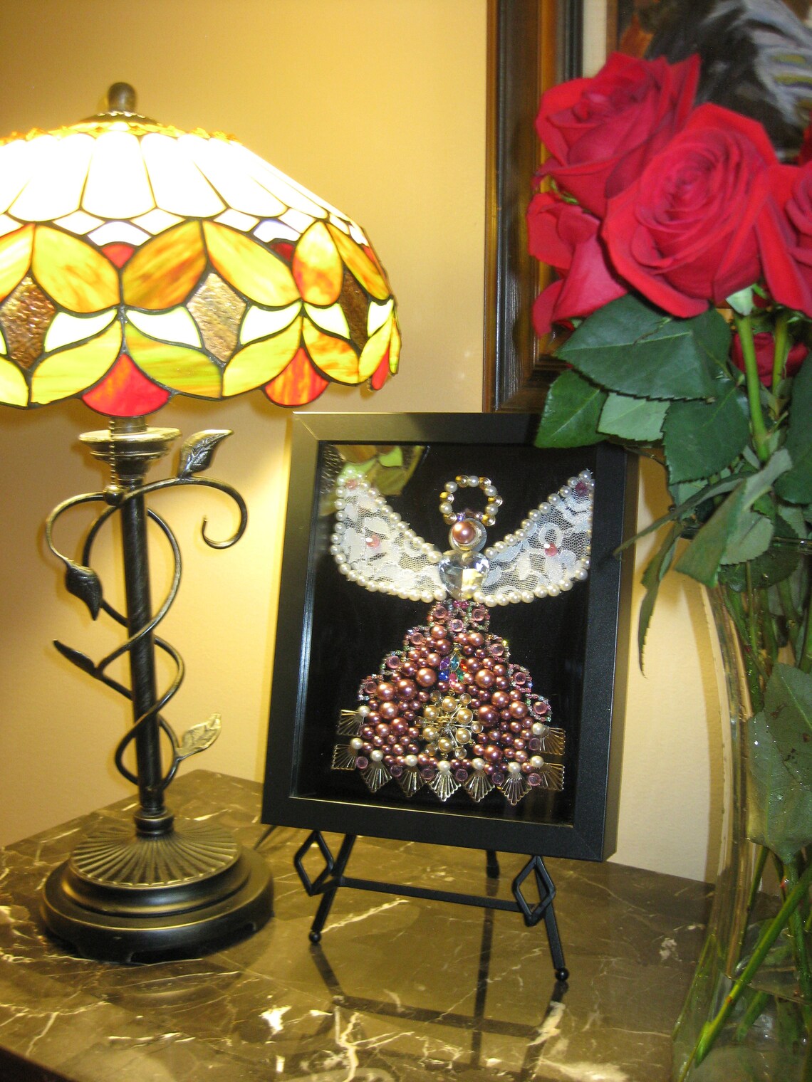 Heavenly Angel Vintage Jewelry Art Framed Shadowbox Wall - Etsy