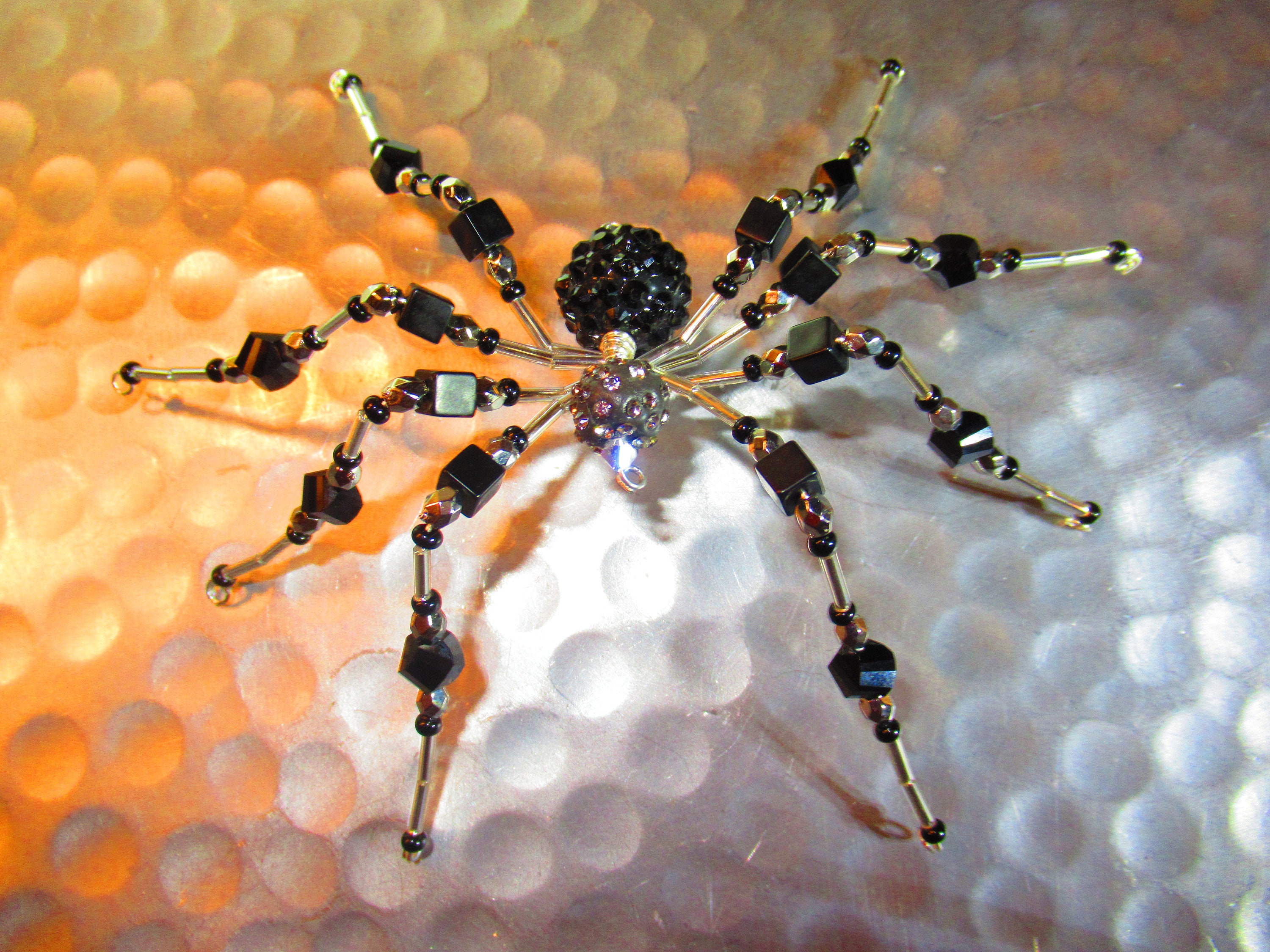 Jewelry Art Christmas Spider Decoration Ornament Silver and - Etsy
