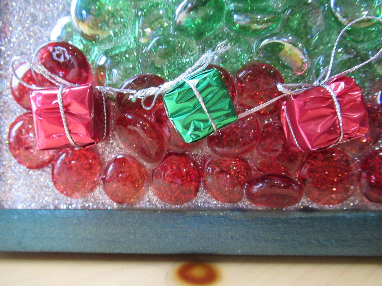 Glass Bead Christmas Tree Wall Art | Handmade Holiday Decor (21"x10 ...