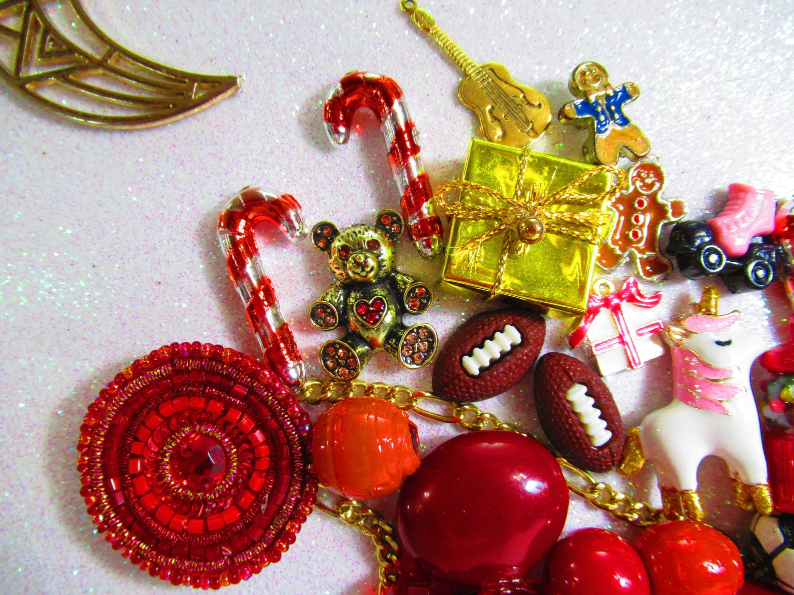 Santa Sleigh Repurposed Jewelry Art 11x14 Framed Shadowbox | Etsy