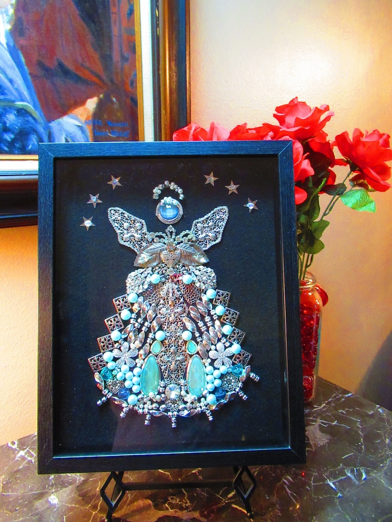 Guardian Angel Vintage to Modern Jewelry Art Wall Hanging Framed 11x14 ...