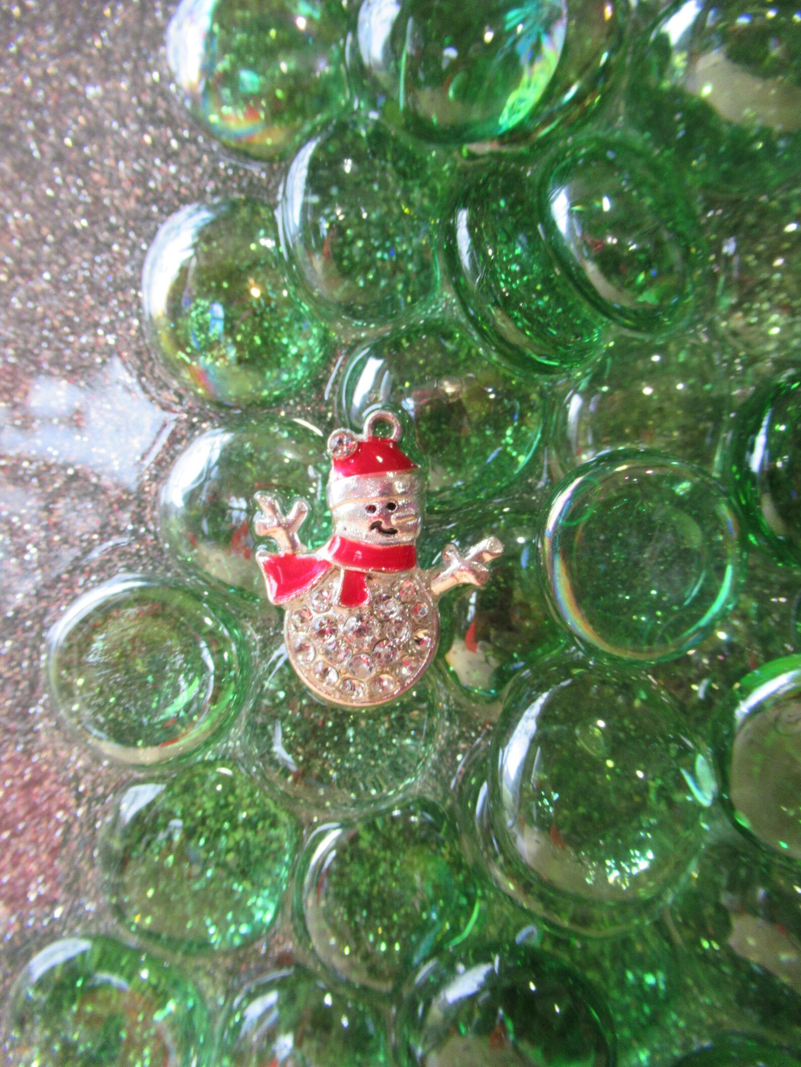 Glass Bead Christmas Tree Wall Art | Handmade Holiday Decor (21"x10 ...