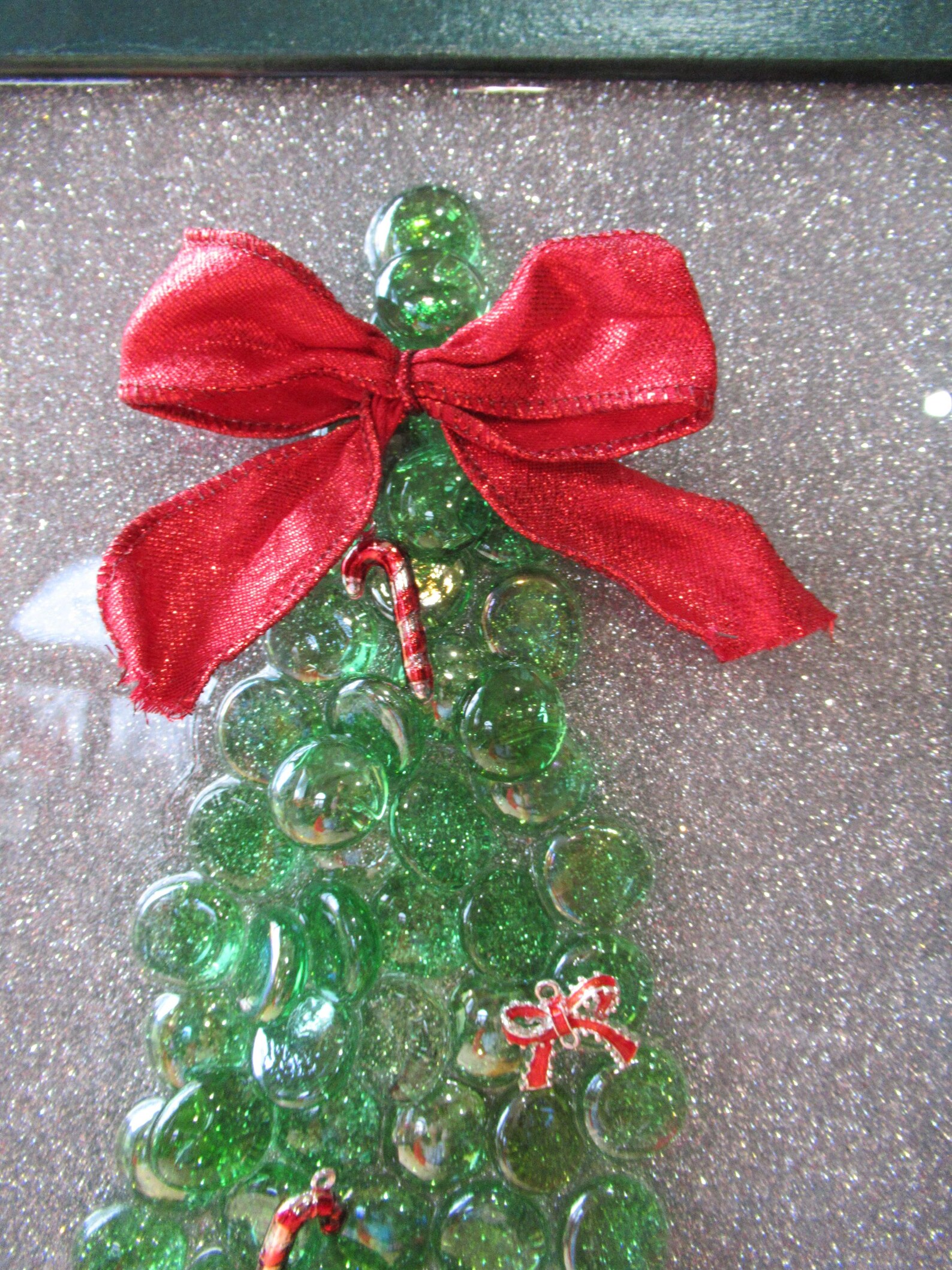 Glass Bead Christmas Tree Wall Art | Handmade Holiday Decor (21"x10 ...