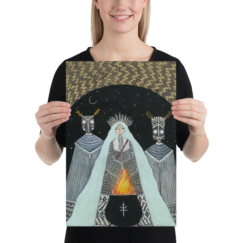 Three Witches Poster Print, Gothic Art - Etsy