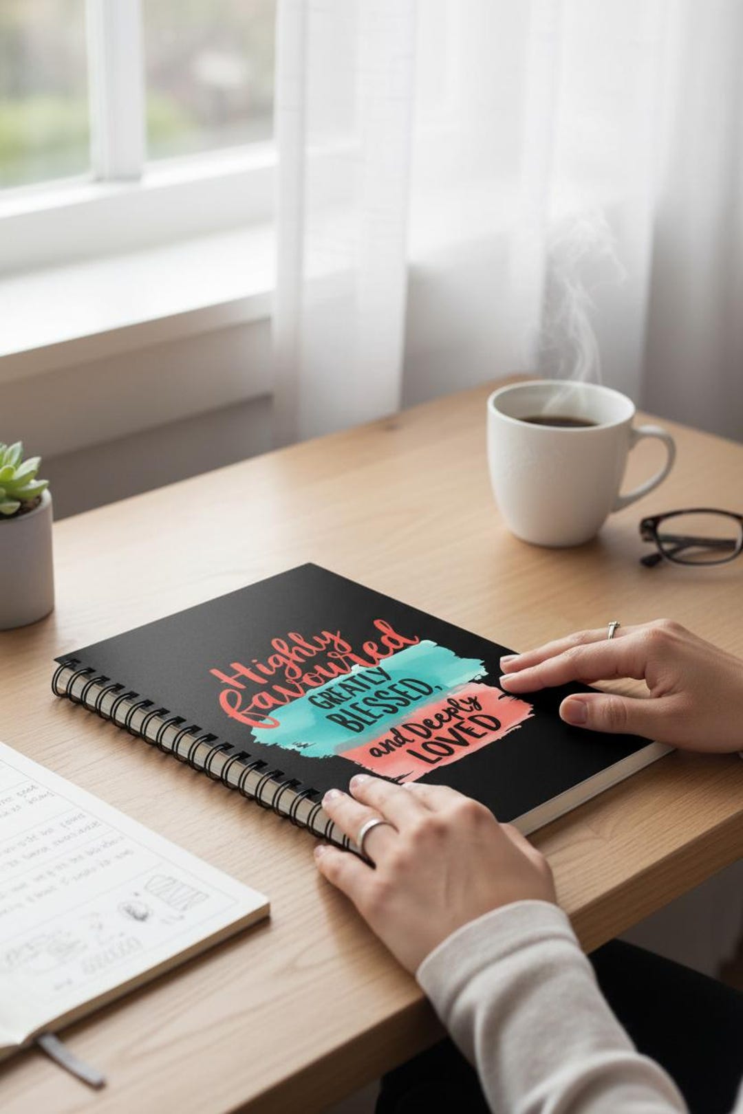 Highly Favoured Greatly Blessed and Deeply Loved Notebook | Soft ...