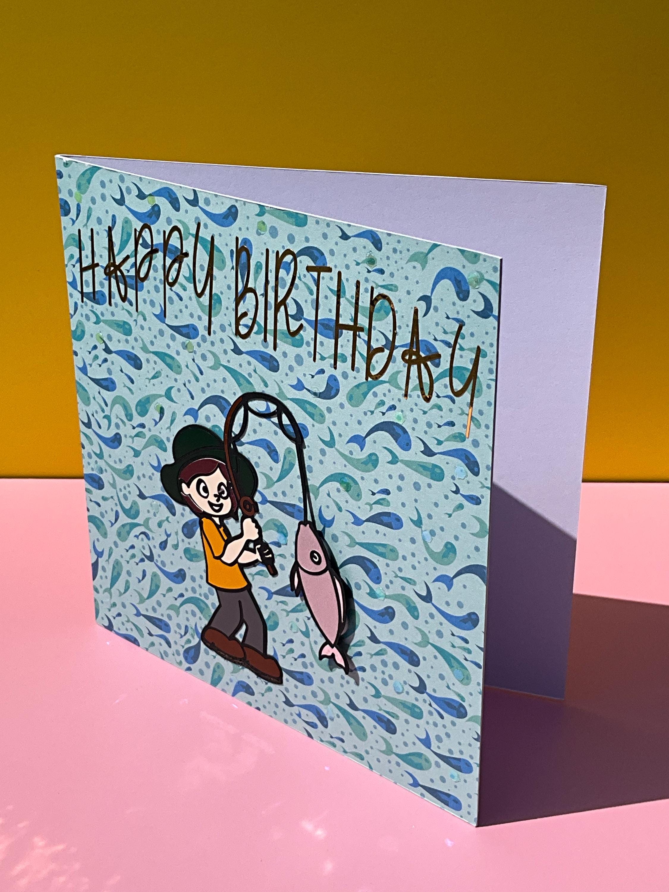 Fishing Birthday Card - Etsy UK