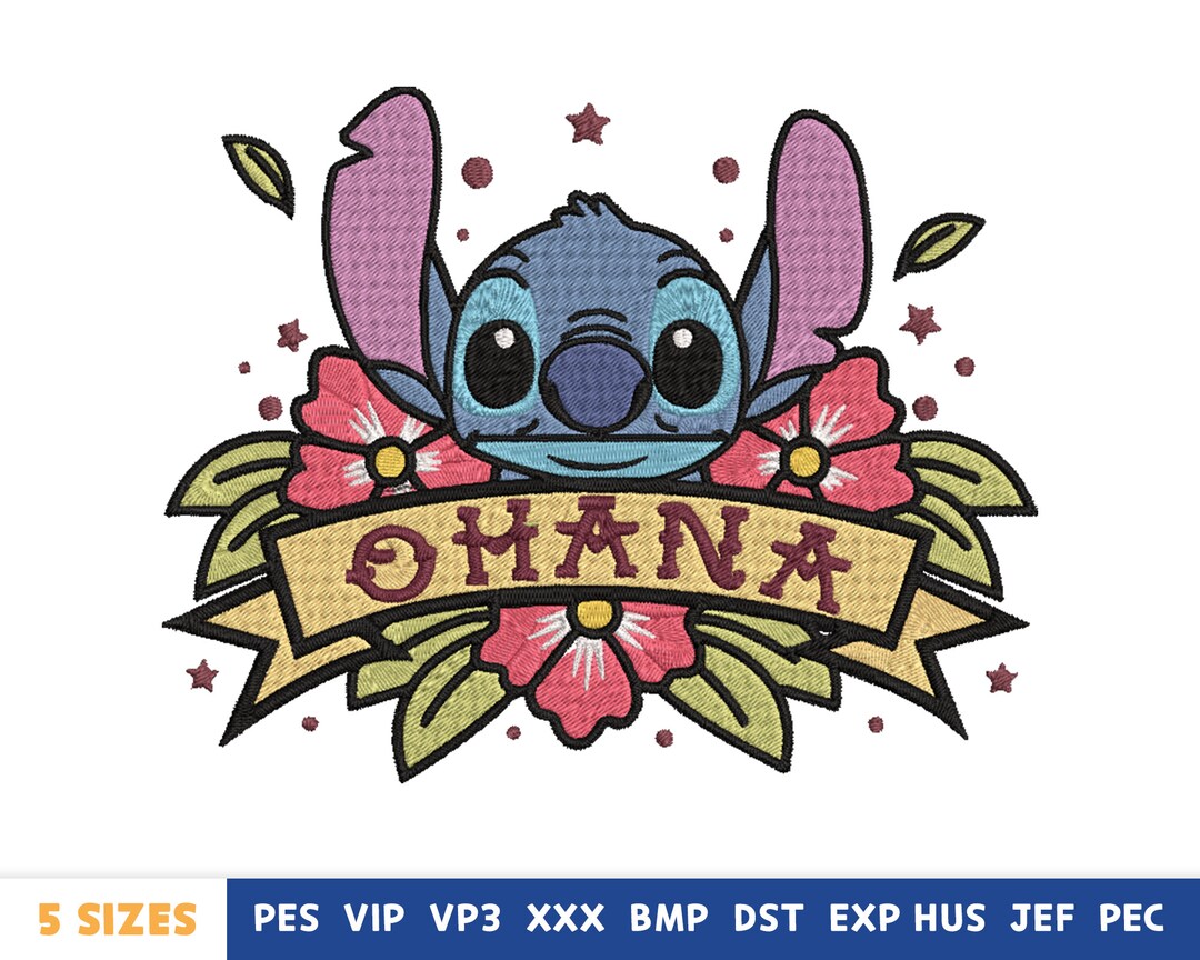 Cute Cartoon With Flowers Embroidery Design Machine - Etsy