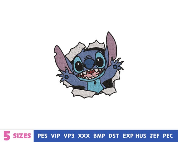 Blue Cute Cartoon Embroidery Design Machine Embroidery - Etsy