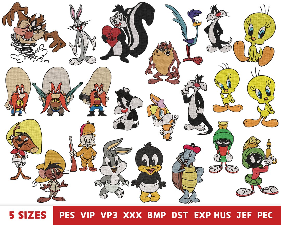 Popular Cartoons Embroidery Design Pack Machine Embroidery - Etsy Australia