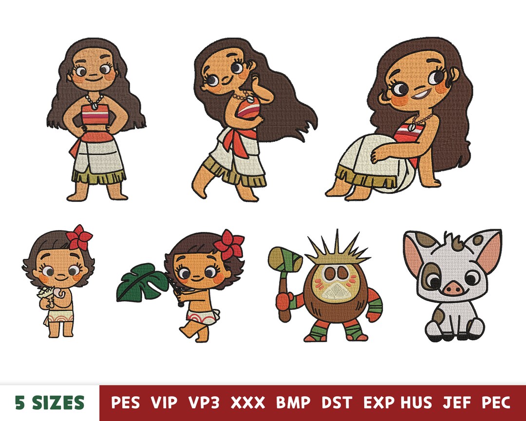 Cute Cartoon Embroidery Design Pack Machine Embroidery - Etsy