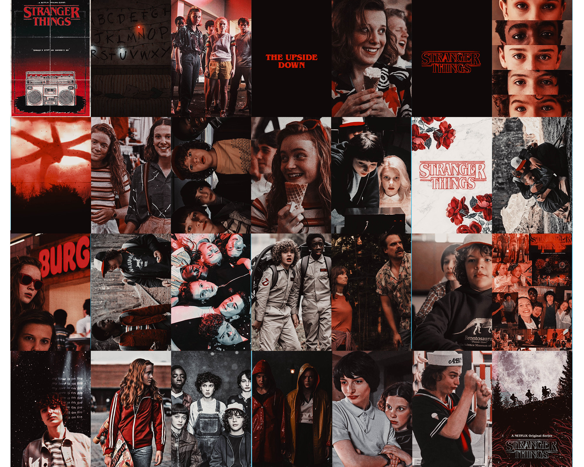Stranger Things wall collage kit 150 pieces photo wall | Etsy