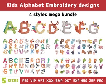 Machine Embroidery Alphabet | Etsy