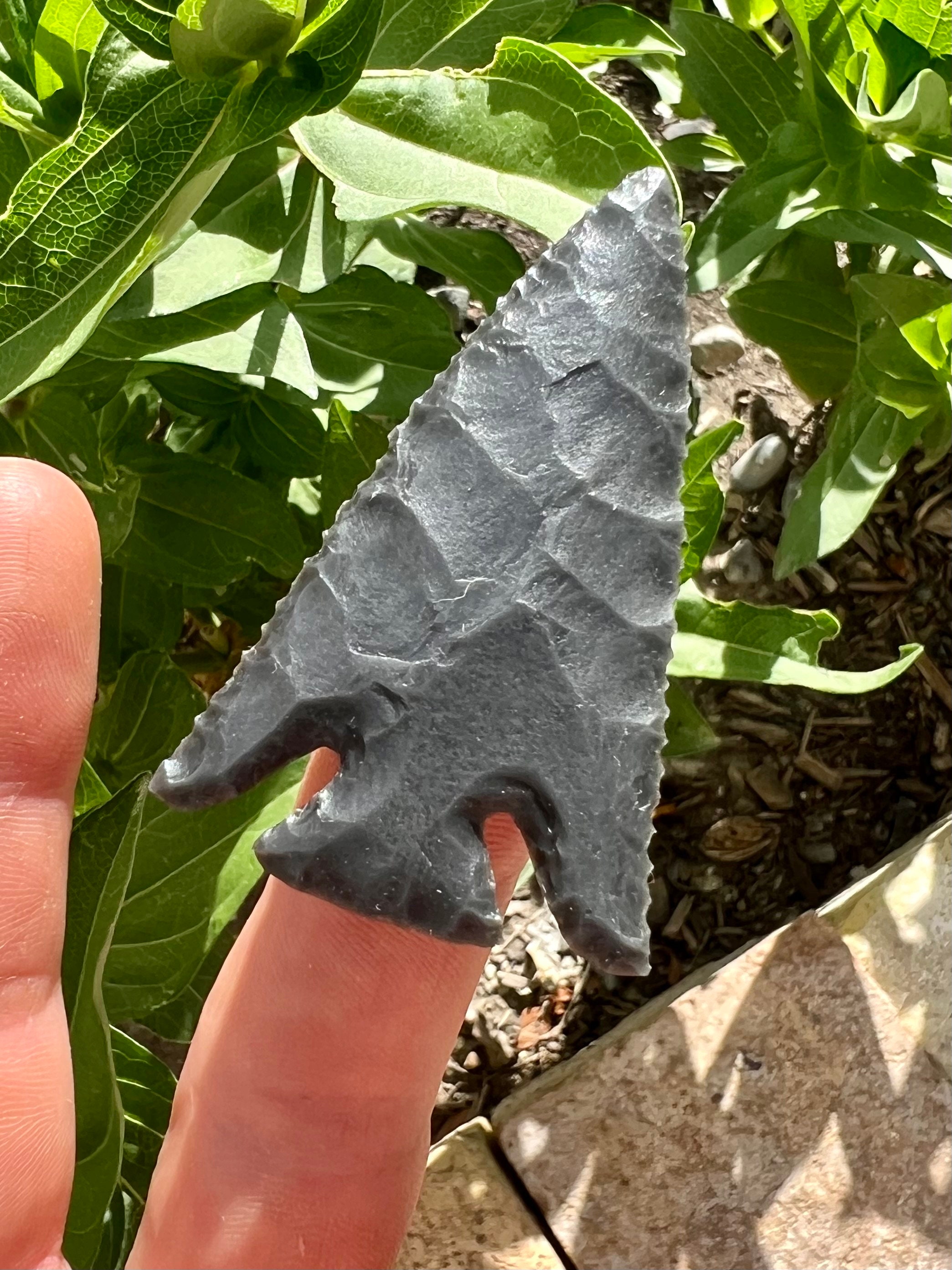 Dacite Obsidian Basal Notch Arrowhead - Etsy