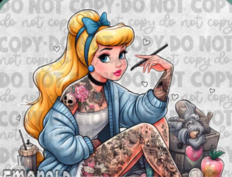 Tattoo Princess Dtf Screen Print Pixie Ice Queen - Etsy