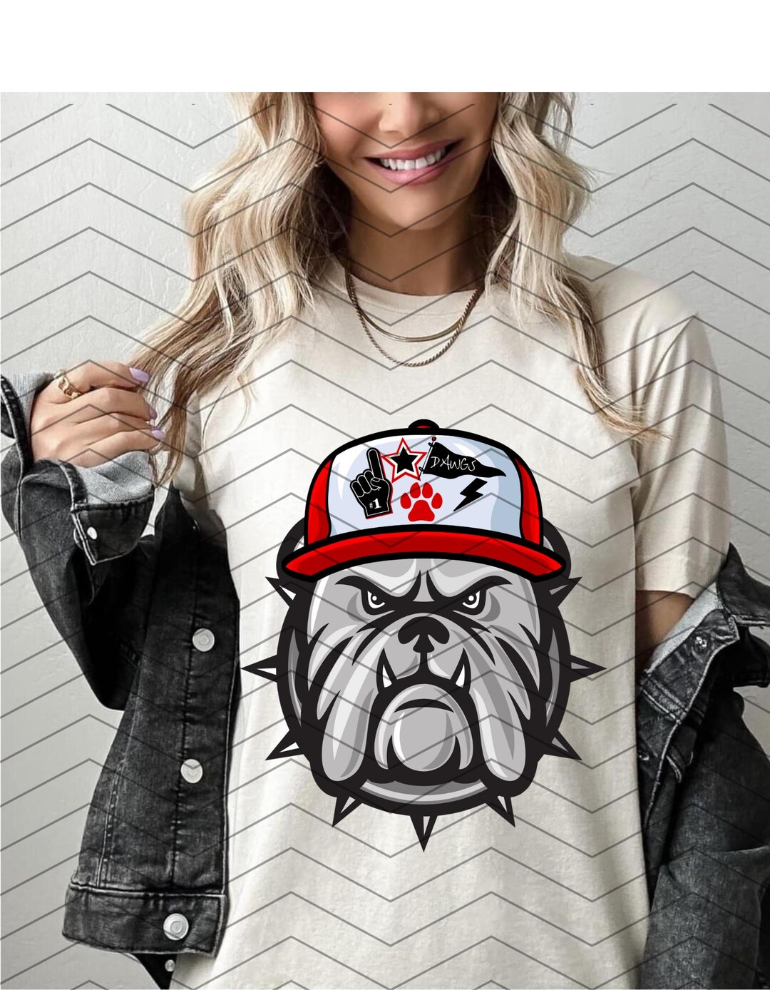 DAWGS Mascot PNG Red School Spirit Pride | Trucker Hat - Etsy