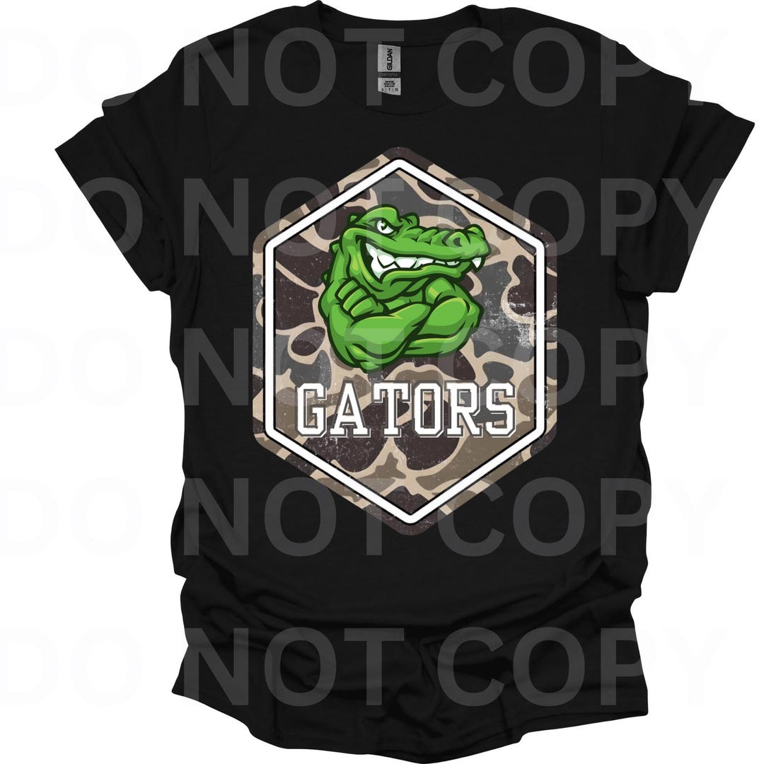 Gators Camo Mascot PNG School Spirit Pride - Etsy