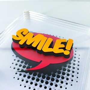 3D Retro Pop Art Sign, Unique Freestanding Desk Modern Pop Art Decor ...