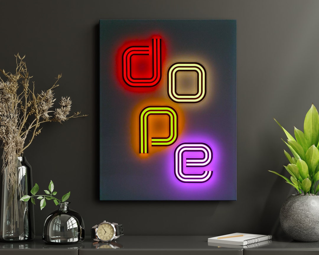 Neon Sign Moving Lights Wall Neon Sign Decor for You, Dope Modern Dorm ...