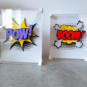 3D Retro Pop Art Sign, Unique Freestanding Desk Modern Pop Art Decor ...