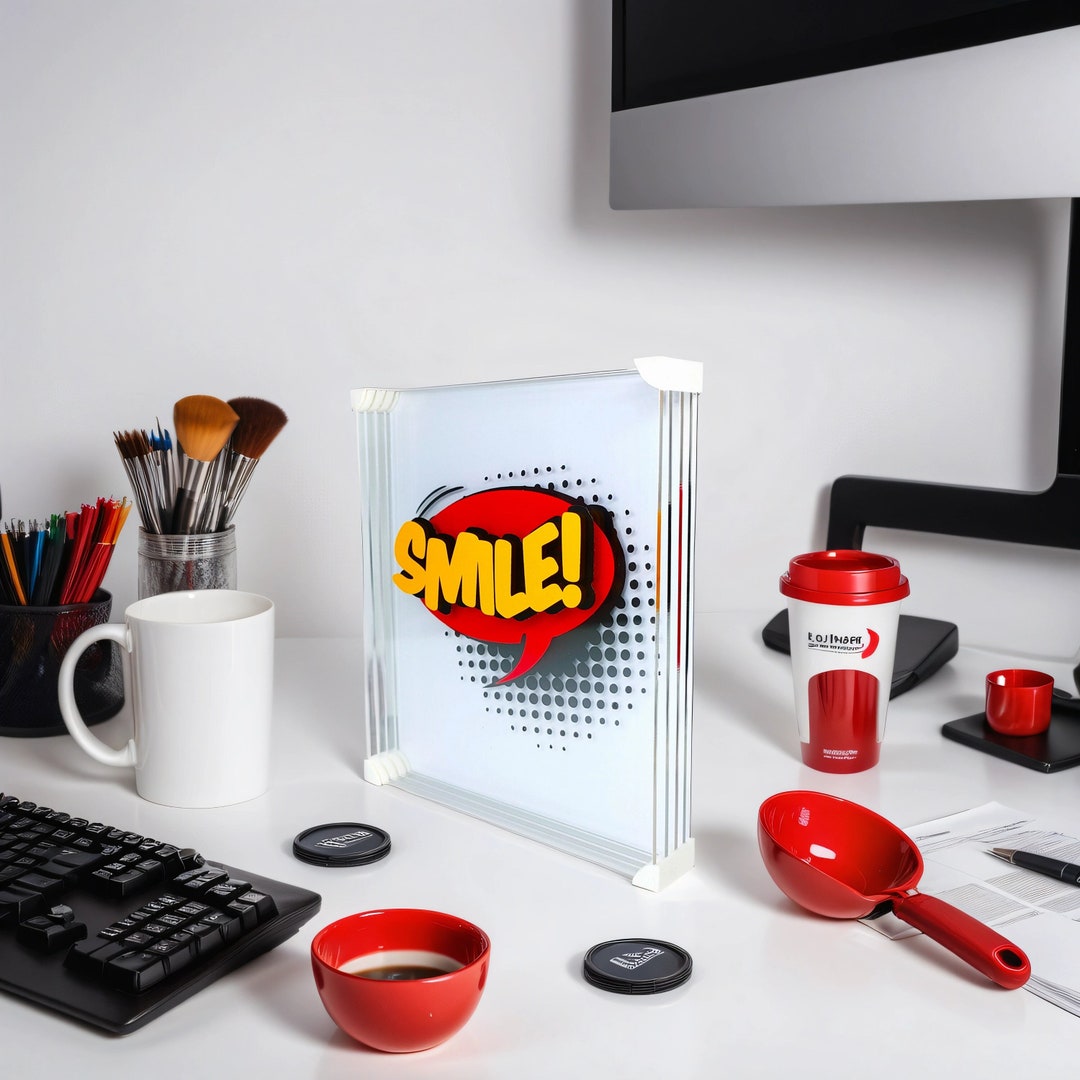 3D Retro Pop Art Sign, Unique Freestanding Desk Modern Pop Art Decor ...